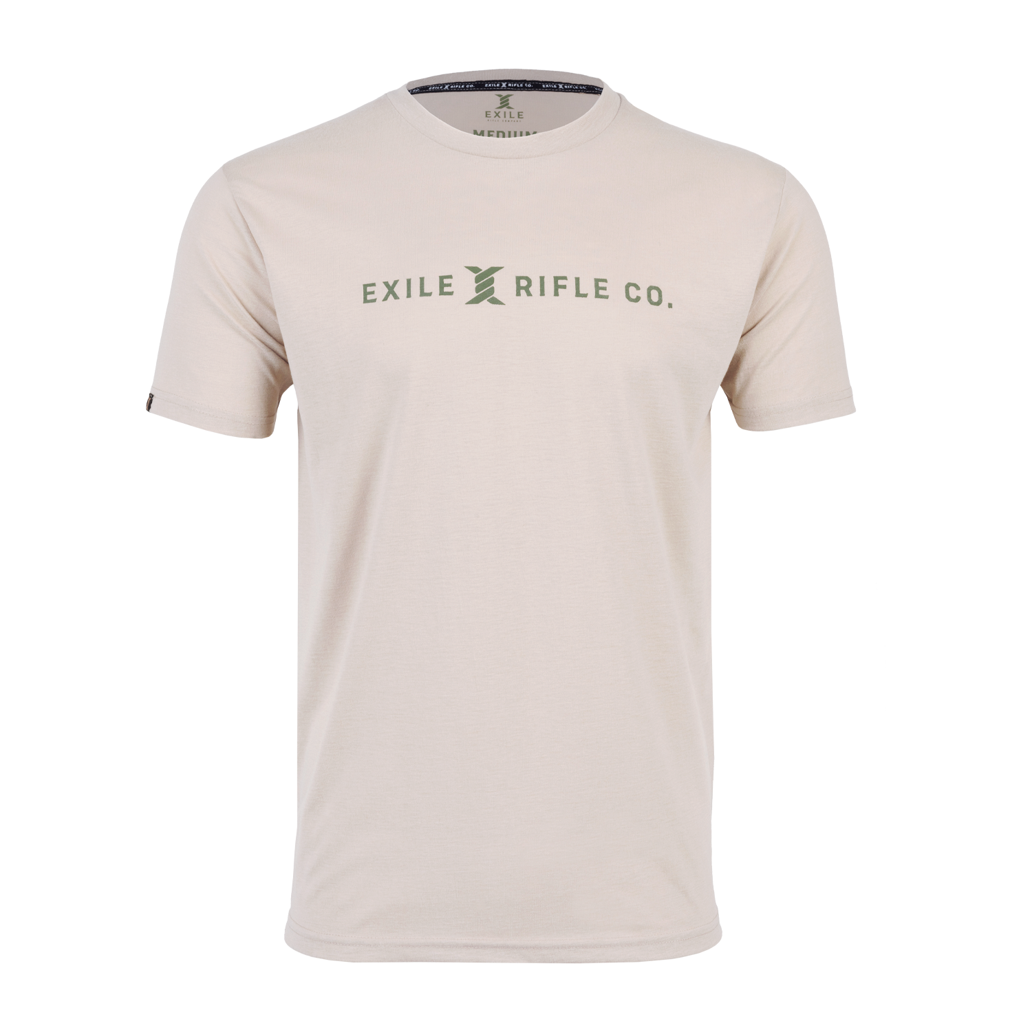 Exile Linear Logo Tee - Quicksand – Exile Rifle Co